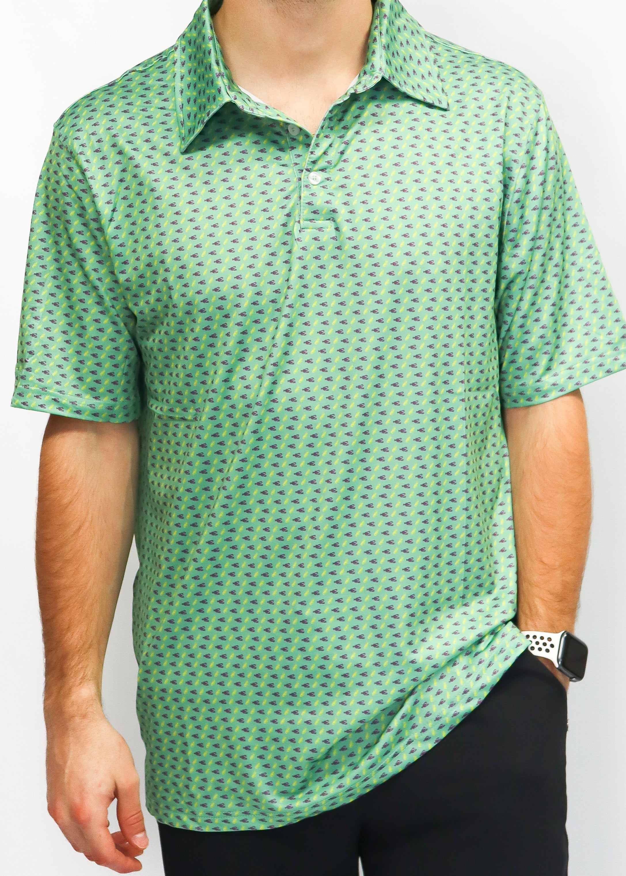 Properly Tied Inlet Polo - Mardi Craw Green | Gabrielle's Biloxi