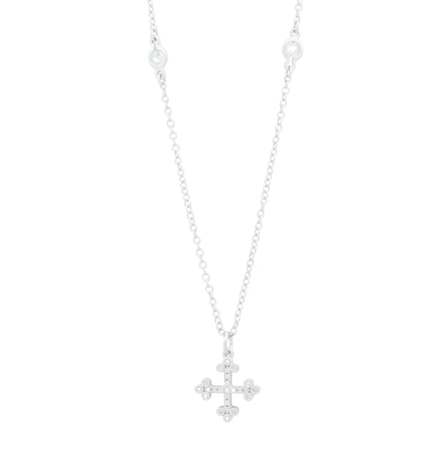 Freida Rothman Cross Necklace - Silver – Gabrielle's Biloxi