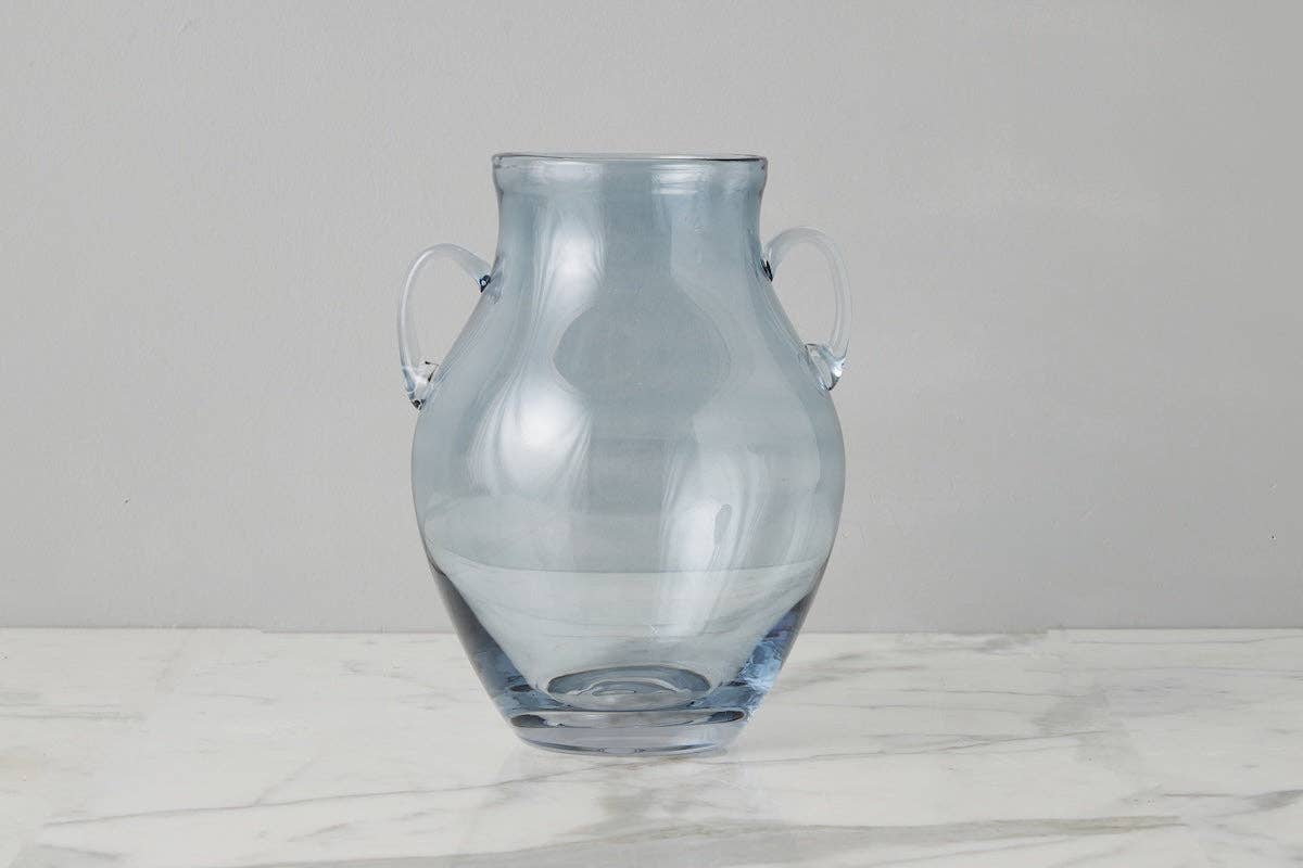Etu Glass Amphora Flower Vase, Medium, Denim Blue – Gabrielle's Biloxi