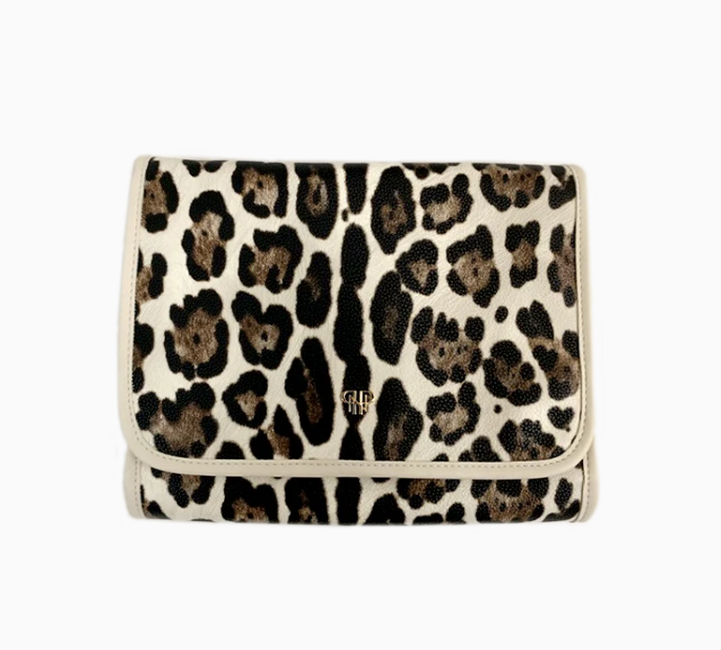 Pursen Getaway Toiletry Case Cream Leopard | Gabrielle's Biloxi