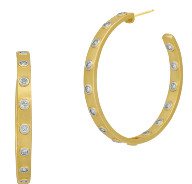 Freida Rothman Glistening Stud Hoop Earring | Gabrielle's – Gabrielle's ...